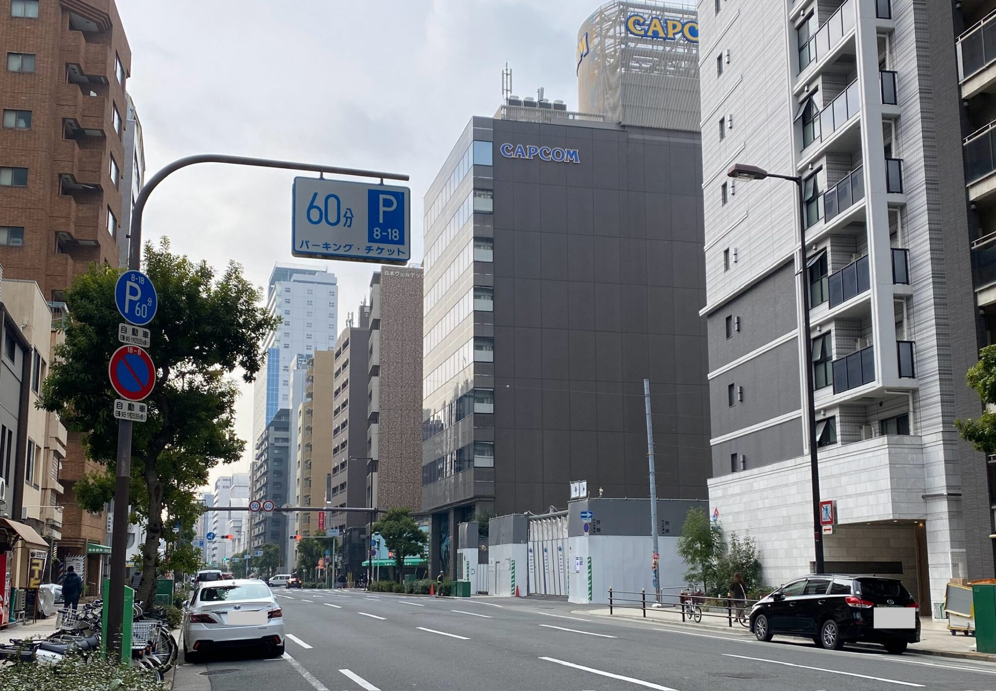 松屋町筋沿いにカプコンの新研究開発ビル？（仮称）CAPCOM本社北隣地オフィス新築工事 25年1月の様子 - 大阪の近未来（大阪 関西の再開発巡り）